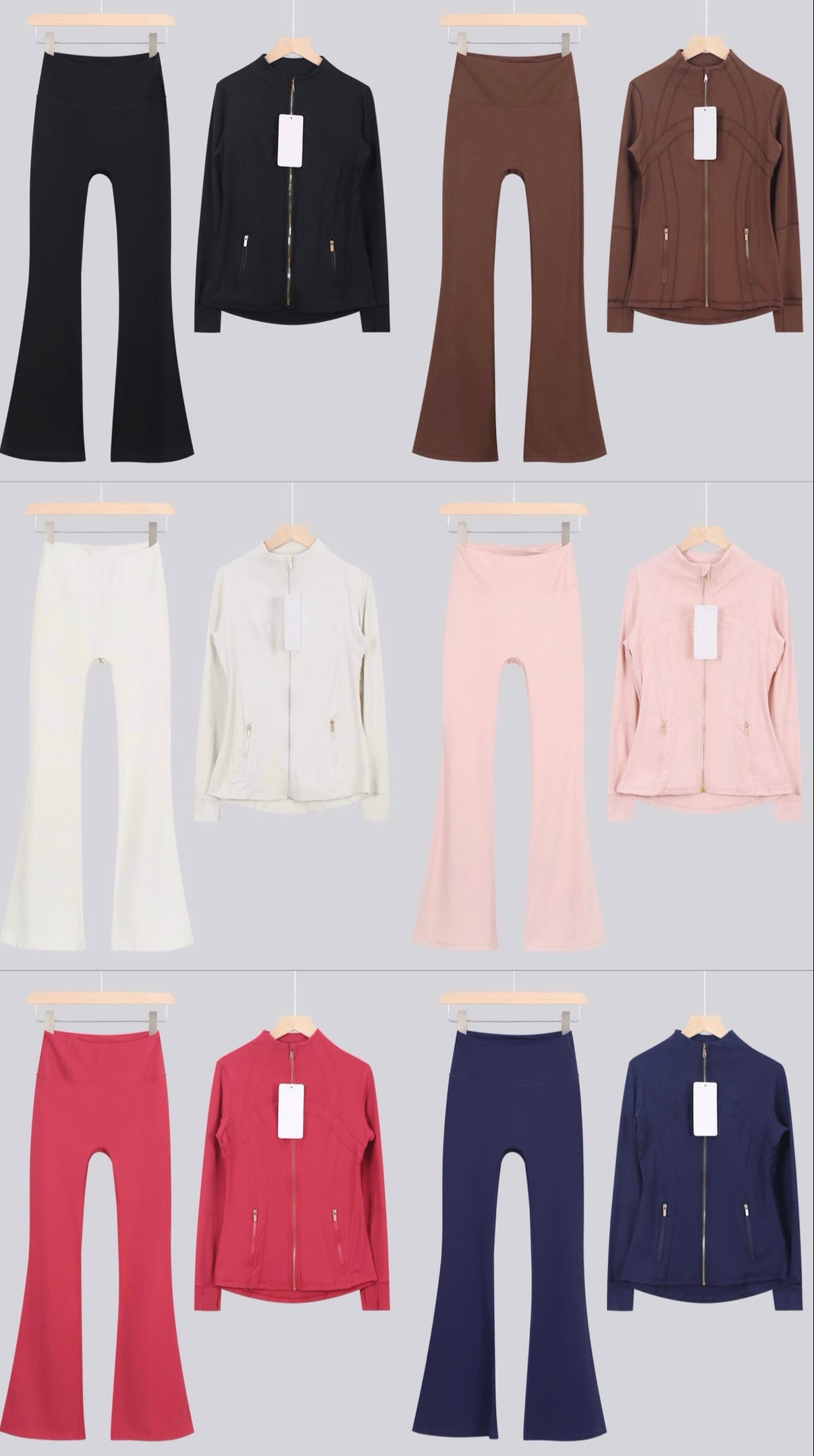 Flared zip up sets – LUXE